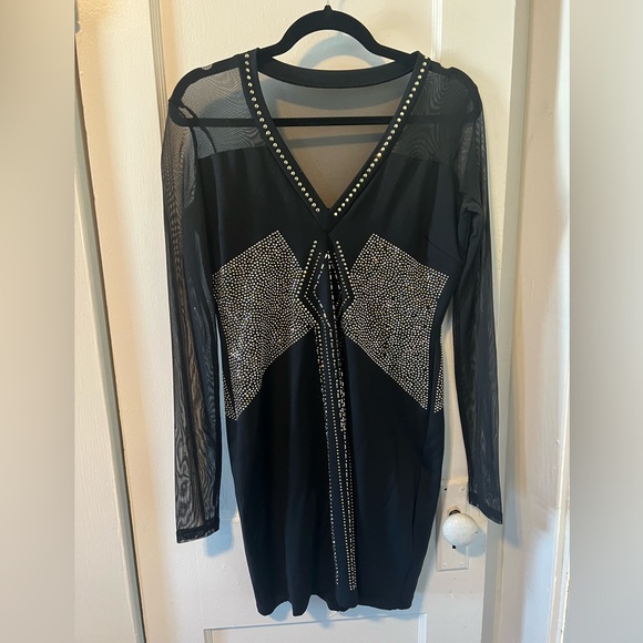 bebe | Dresses | Classy Embellished Bebe Dress | Poshmark
